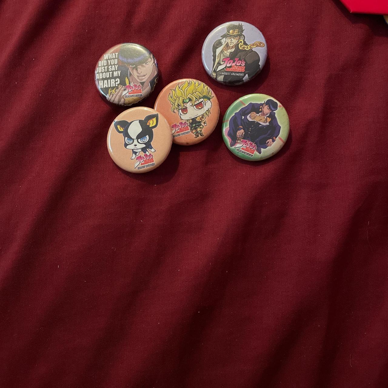 5 pack bundle Jojo’s bizarre adventure pins #jjba... - Depop