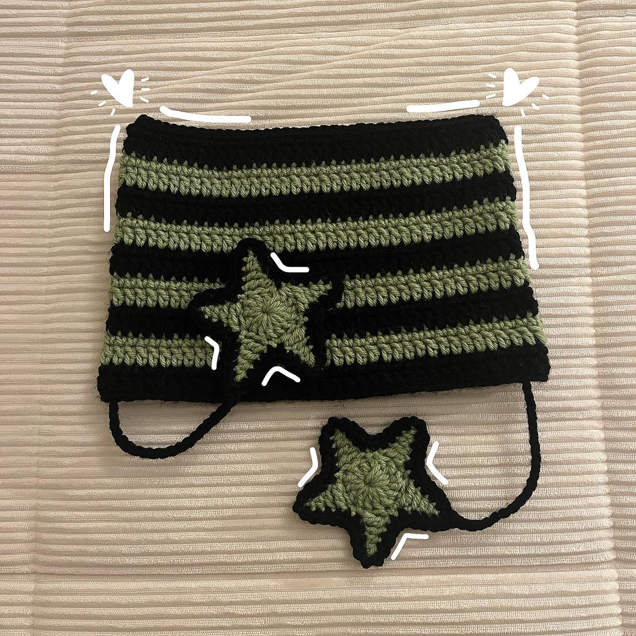 Crochet cat beanie with hanging stars Can... | Depop