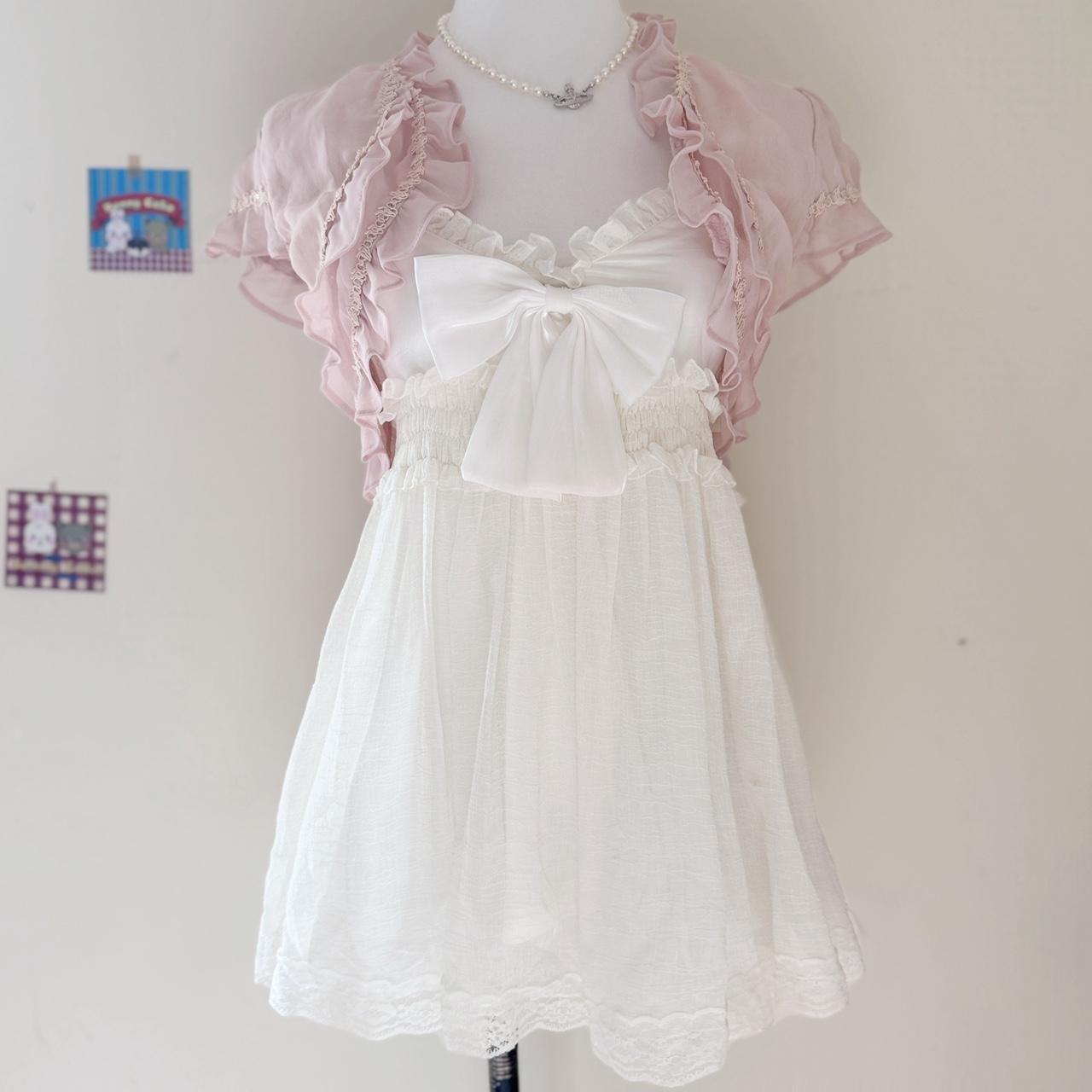 ₍ᐢ..ᐢ₎ Pink lace Hachi style cardigan, color more... - Depop