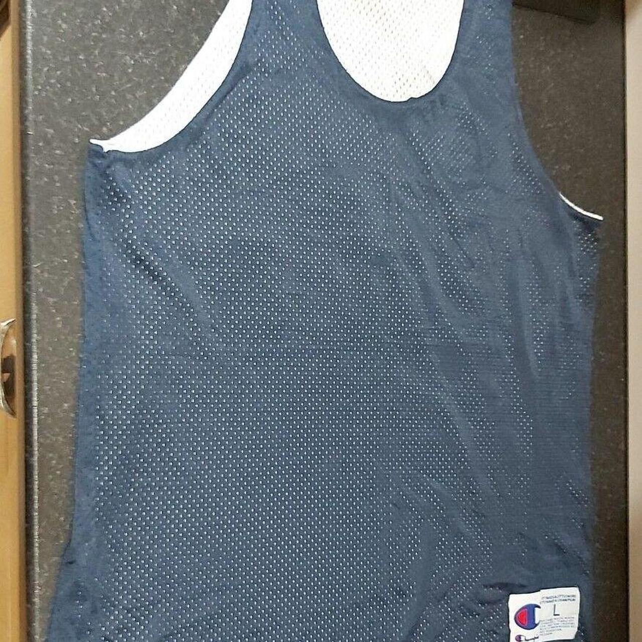 Champion Training Vest NBA/NFL Size Large Navy/White... - Depop