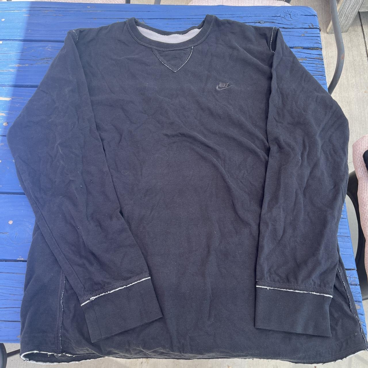 Black Nike long sleeve shirt size XL good condition... | Depop