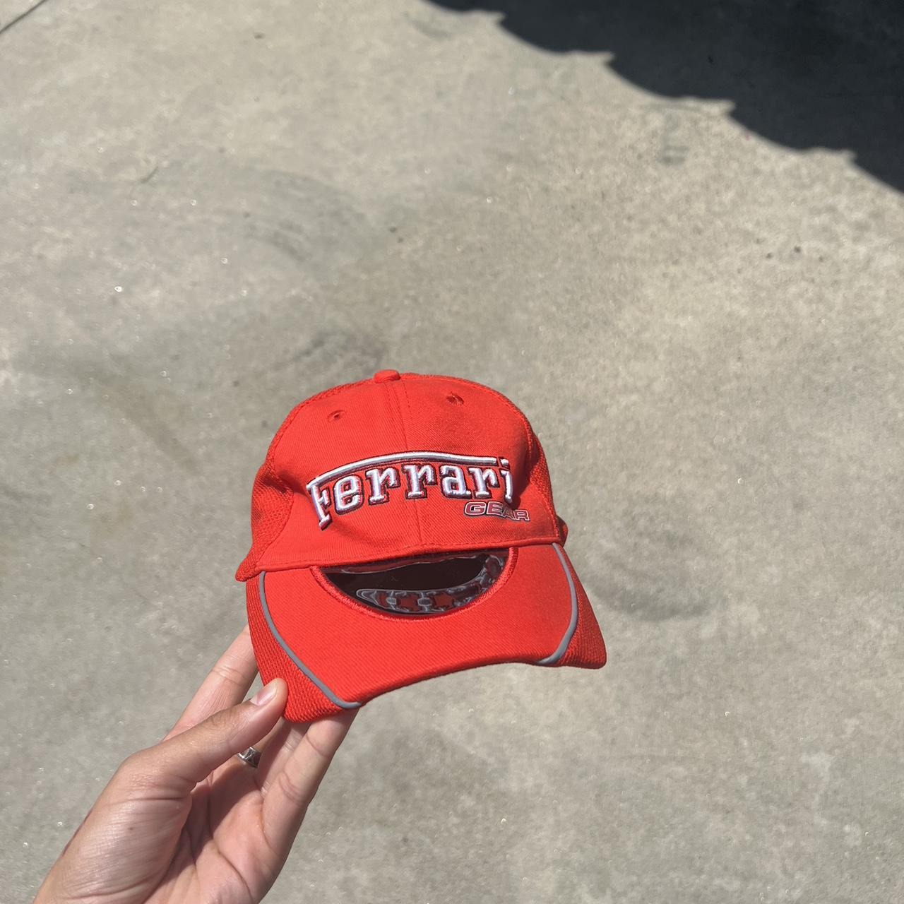 Ferrari Men's Red and Black Hat | Depop