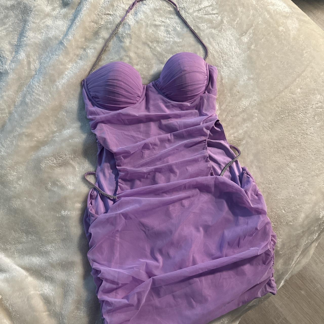 Oh Polly - Embellished Strap Cut Out Mini dress worn... - Depop