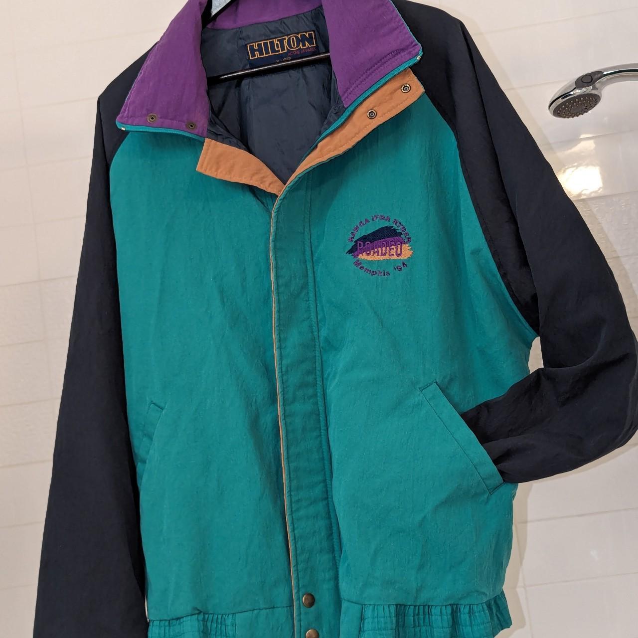 Hilton apparel windbreaker made in USA size extra... - Depop