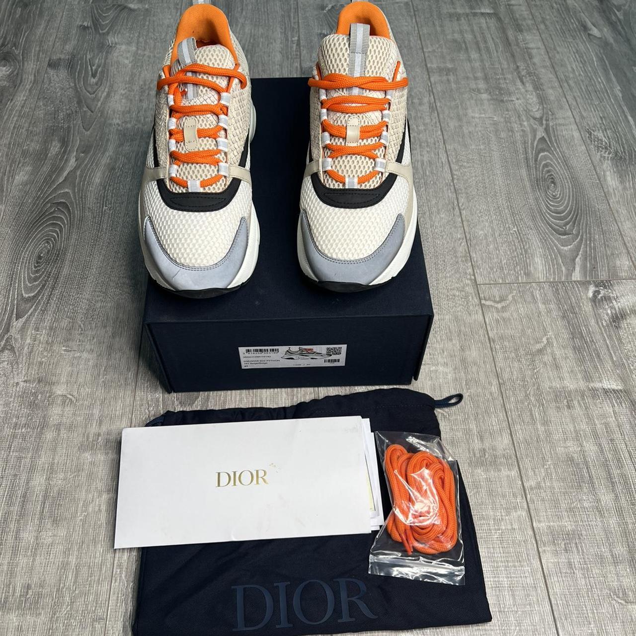 Dior B22 Trainers- orange pythons 🐍 Size... - Depop