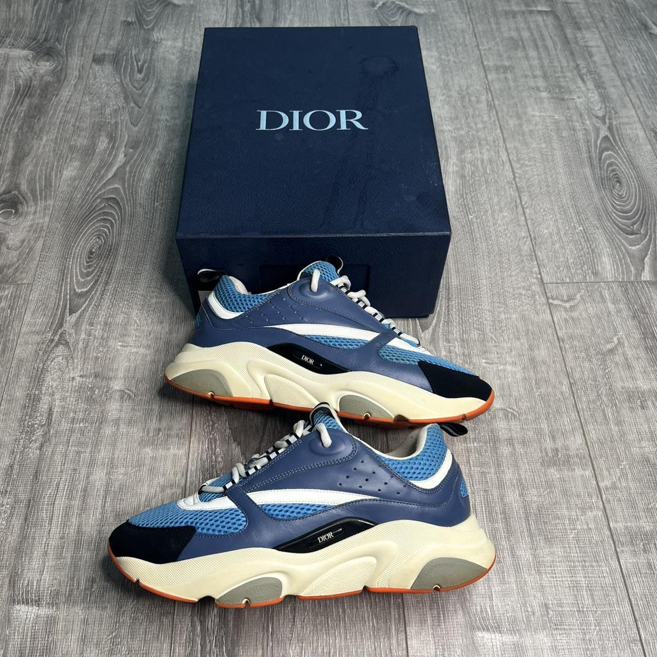 Dior b22 trainers-blue & beige Size 9... - Depop
