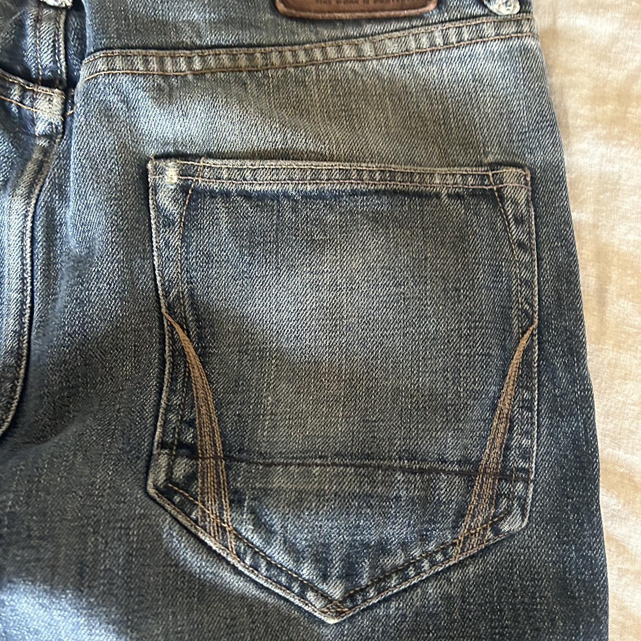 Denim retro vintage straight leg blue jeans No... - Depop