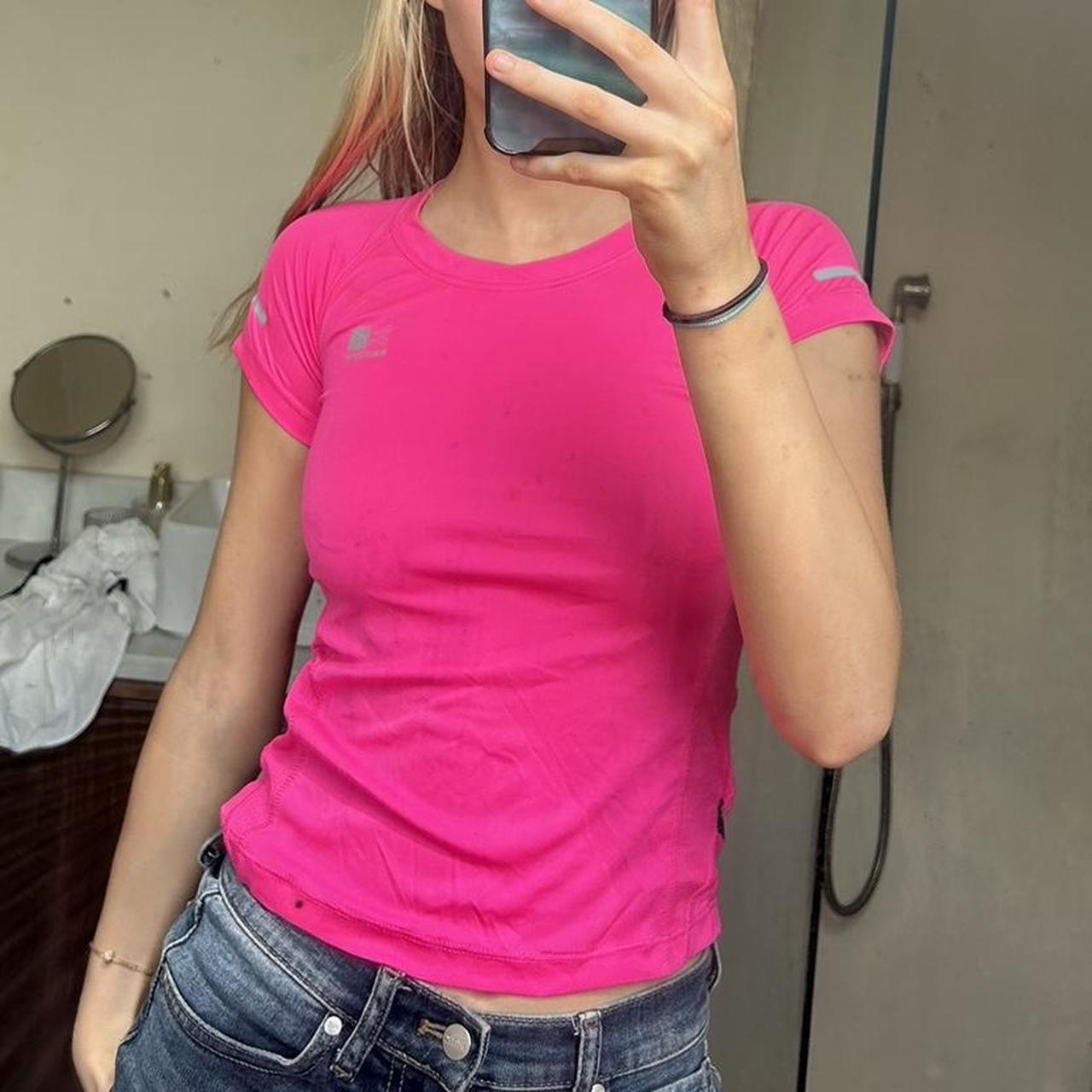 Karrimor neon pink running top Any marks are from... - Depop