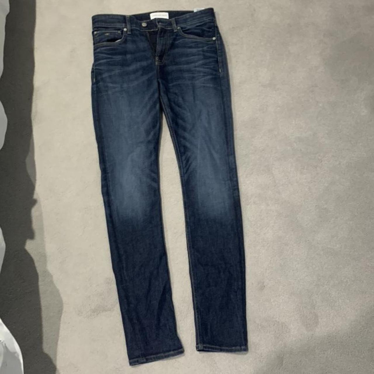 Calvin Klein dark wash denim jeans Skinny fit W32... - Depop