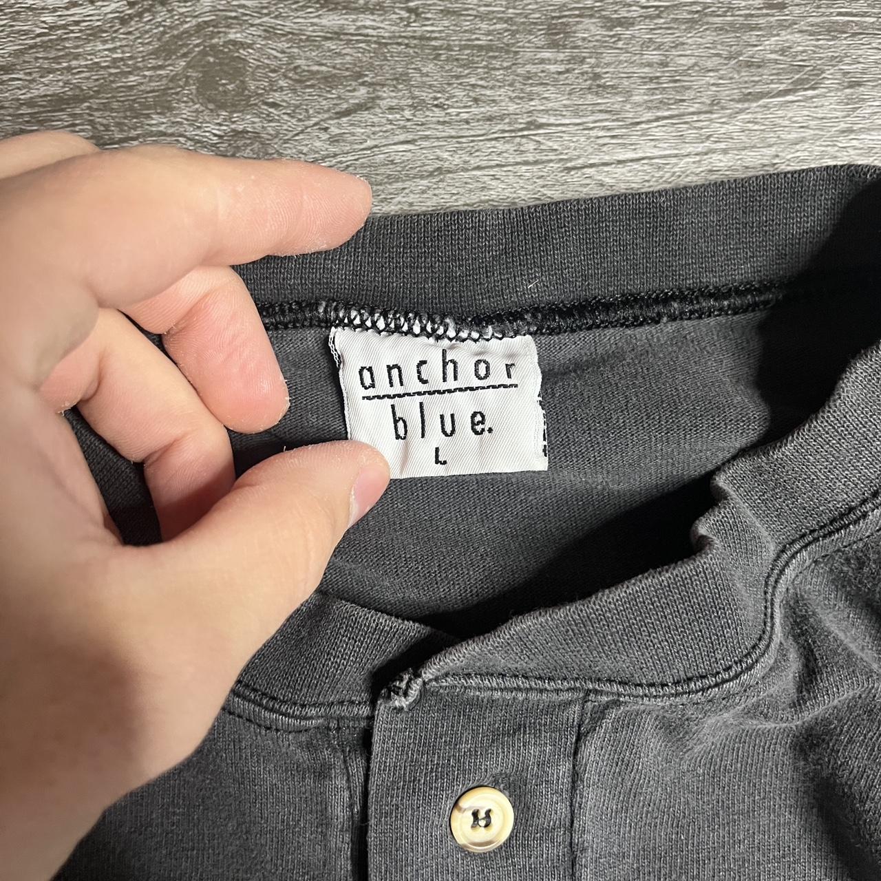 Super sick 90s anchor blue tee in perfect condition... - Depop