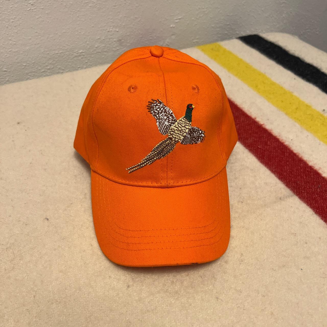 Pheasant hat embroidered hat one size GSI orange hat... - Depop