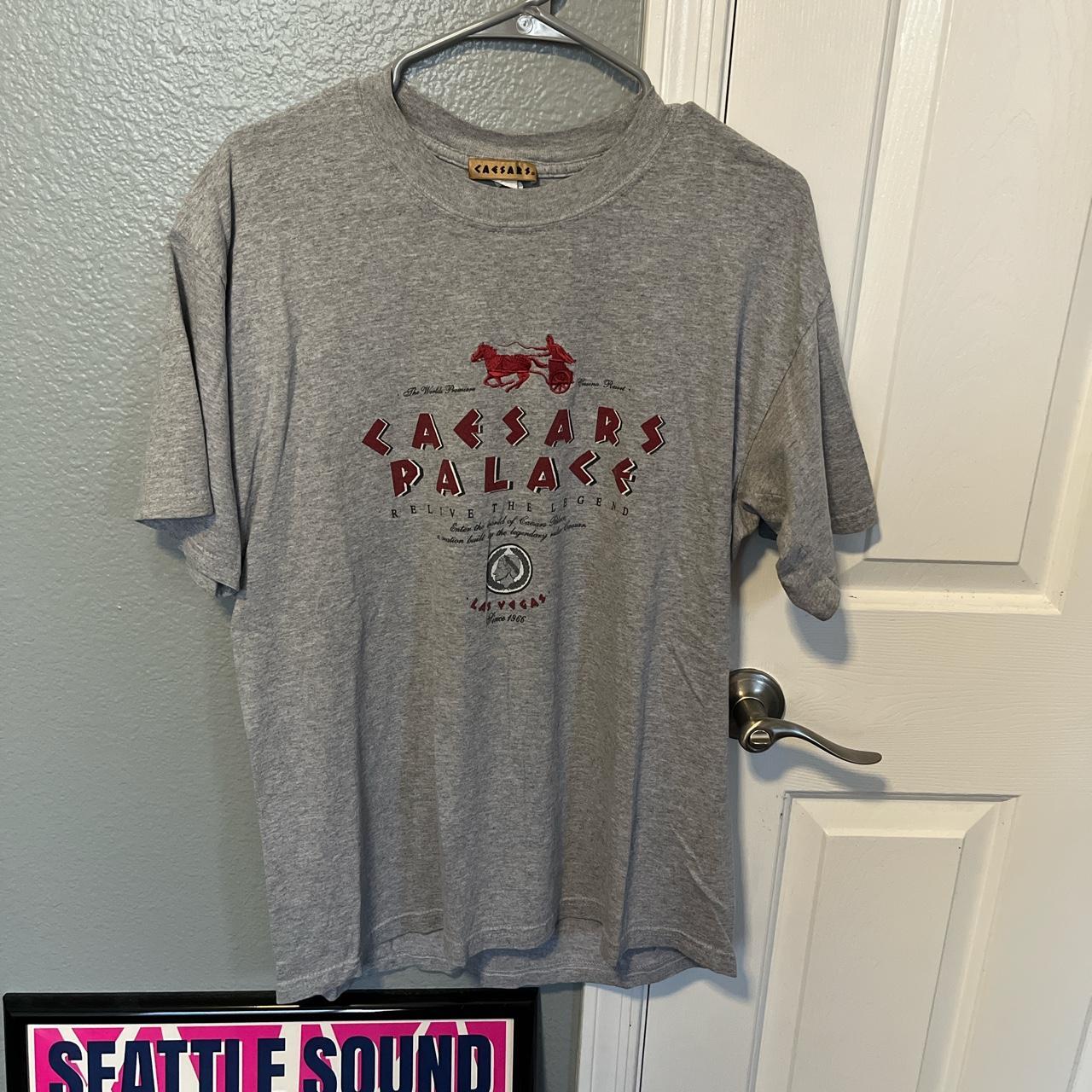 vintage embroidered caesar’s palace las vegas shirt... - Depop