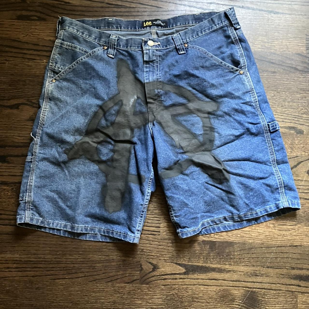 Custom anarchy jorts - Depop