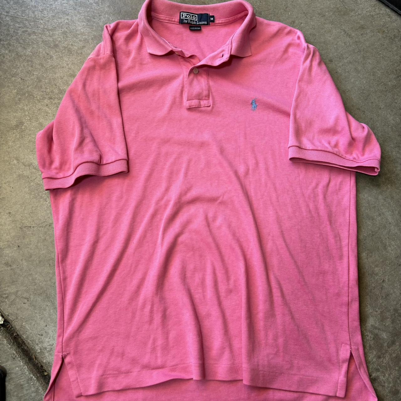 Pink polo Size medium - Depop