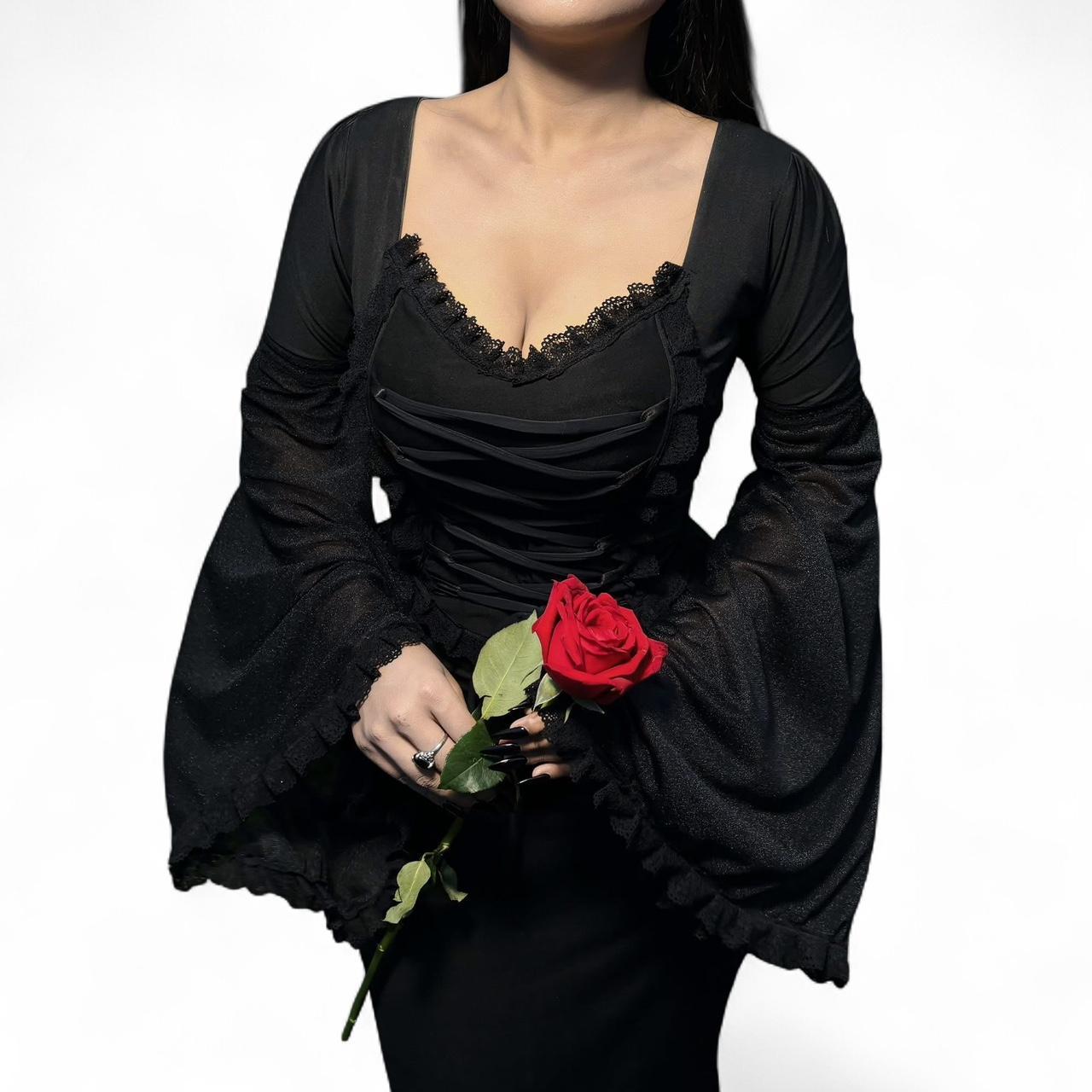 🖤 Morticia Addams Inspired Gothic Dress Brand new |... | Depop