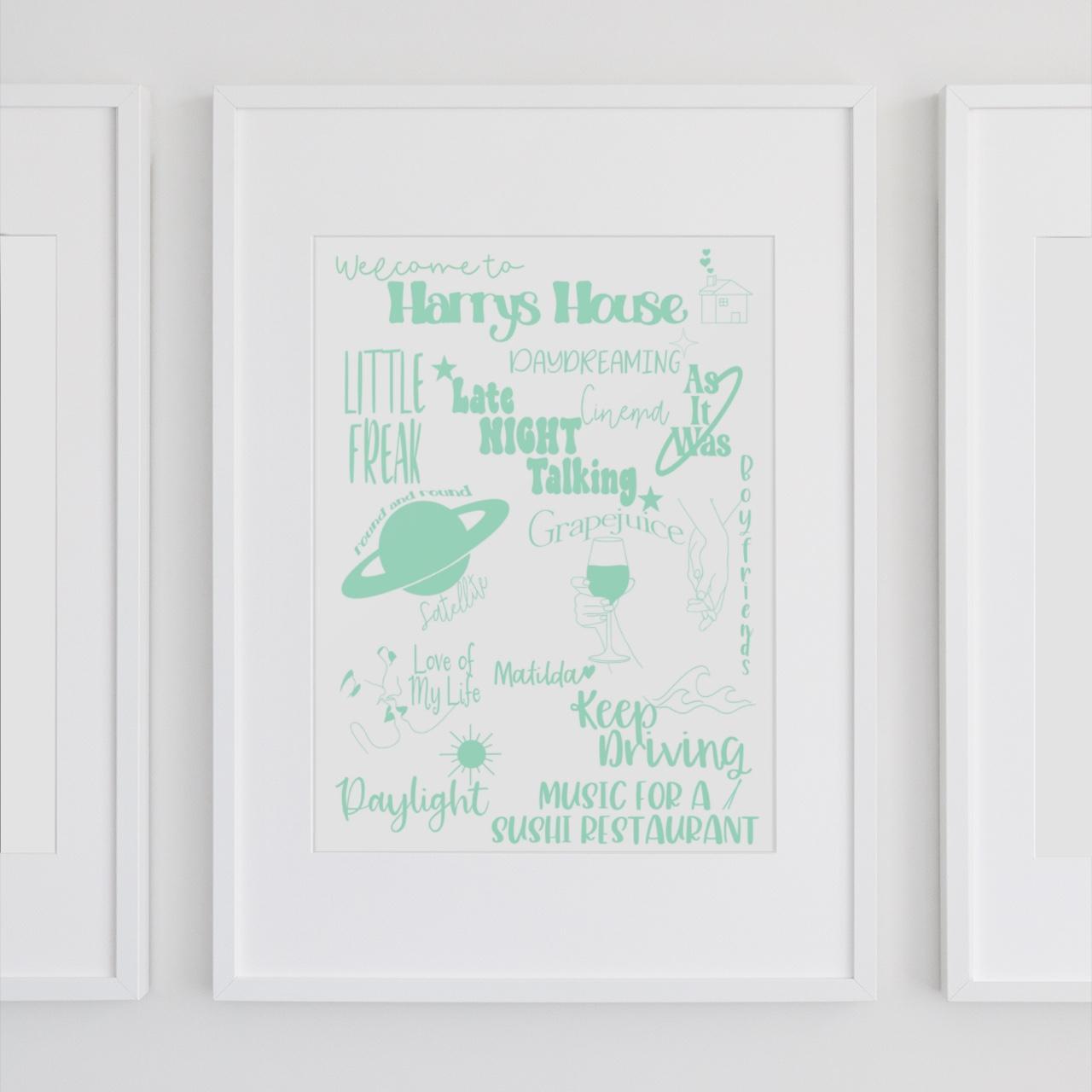 Harry Styles Harry’s House Tracklist Poster in... - Depop