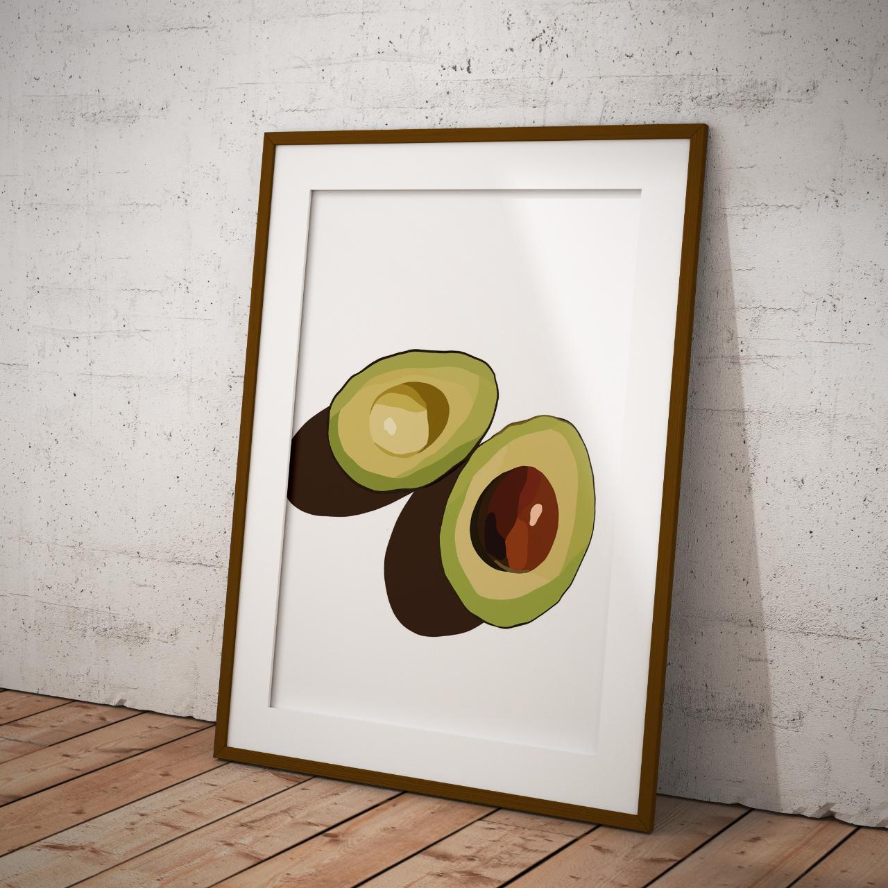 Set of 2 Avocado Posters A4 size Printed on... - Depop