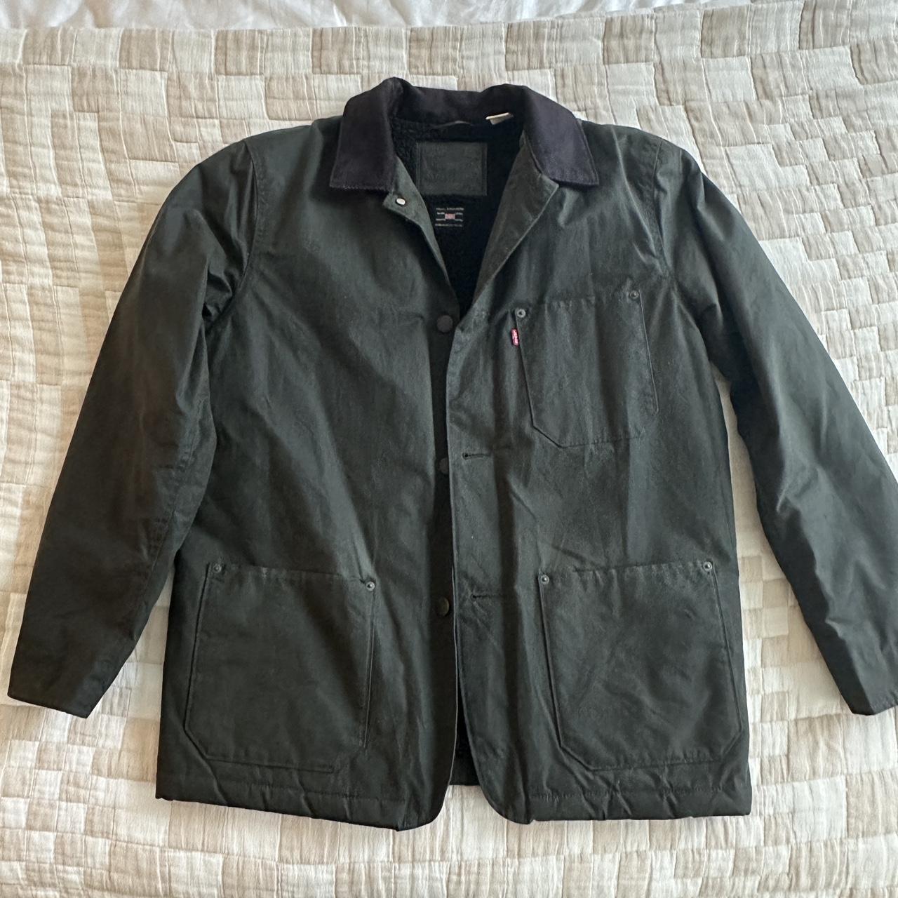 Levi Strauss & Co - green waxed cotton jacket, like... - Depop