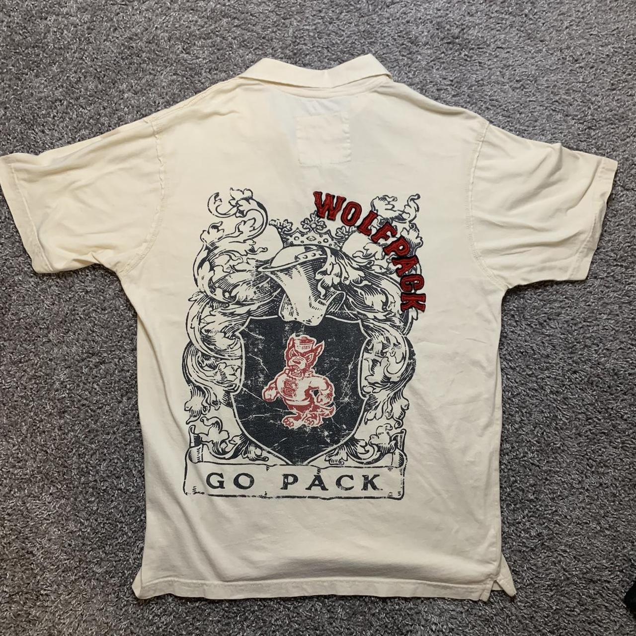 Vintage Rare NC State Polo No flaws Cream colored... - Depop