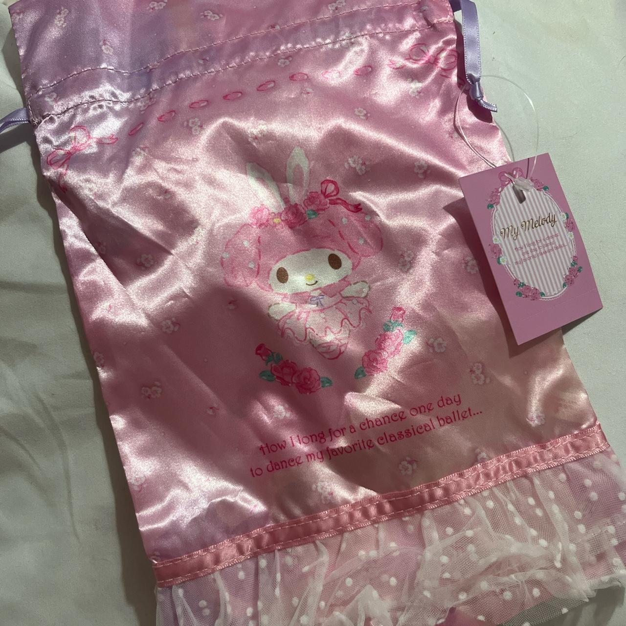 🌸 my melody ribbon lace drawstring bag... - Depop