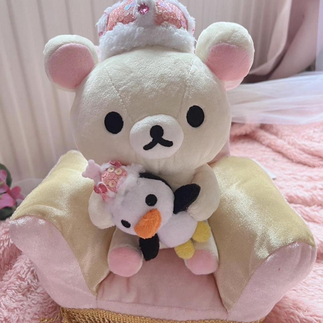 🌸 korilakkuma & penguin throne plush - extremely... | Depop