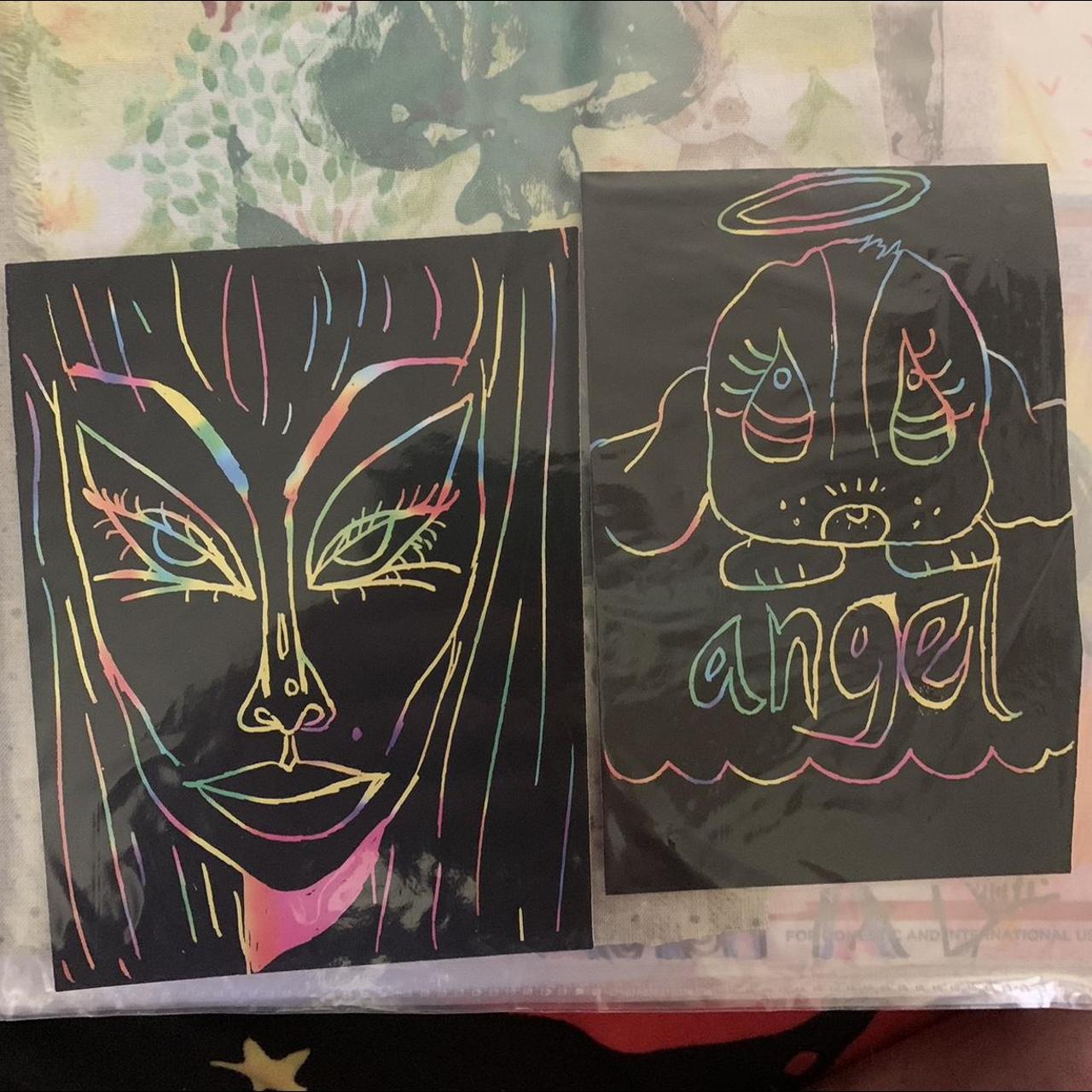 mini rainbow scatch doodles made by me! $3 each, DM... - Depop