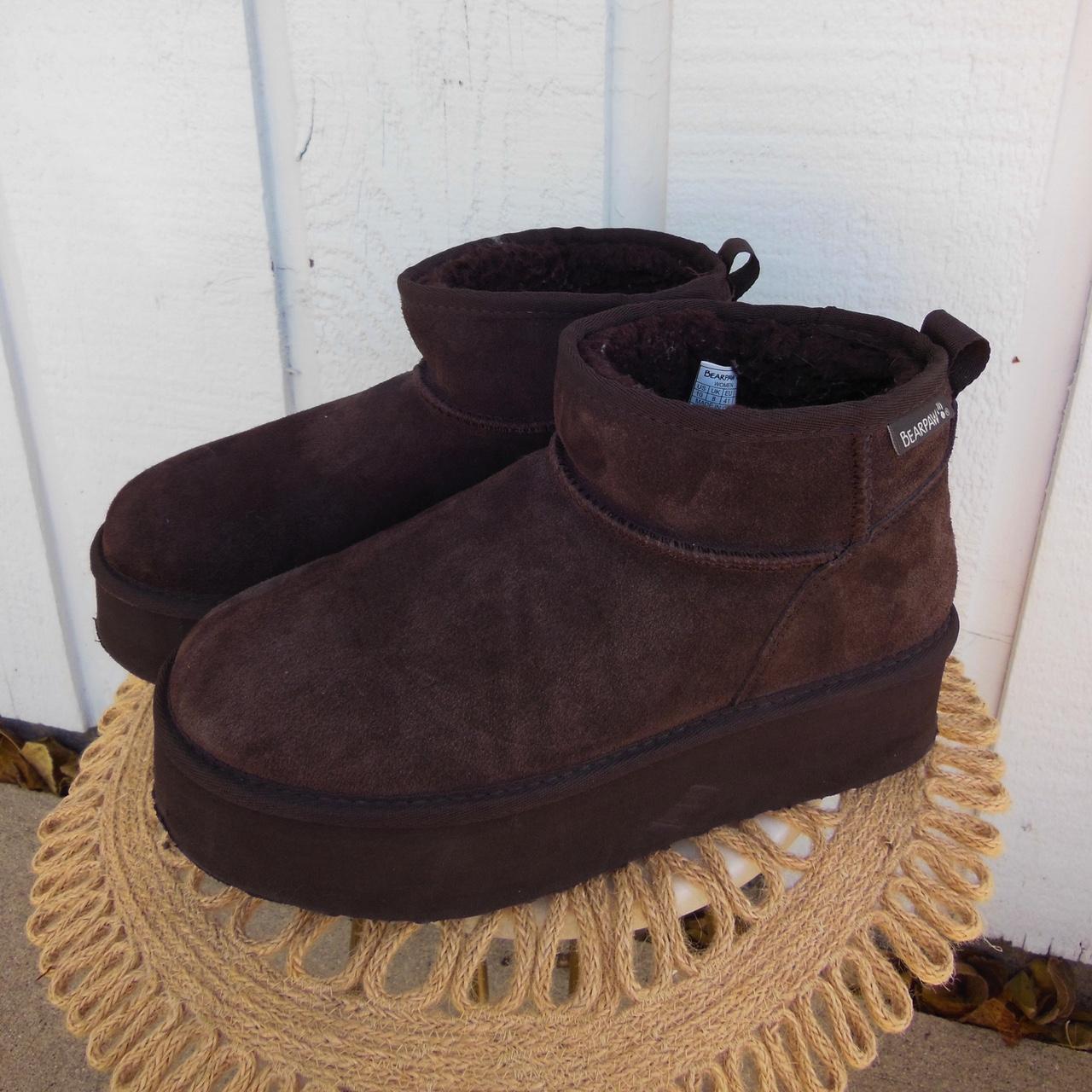brown platform bearpaw boots #bearpaw #uggs... | Depop