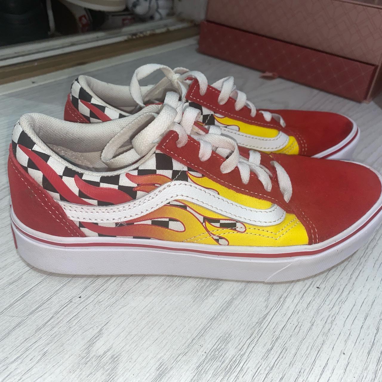 ･ﾟ: * ･ﾟ:*Red Flame Pattern Vans ･ﾟ:... - Depop