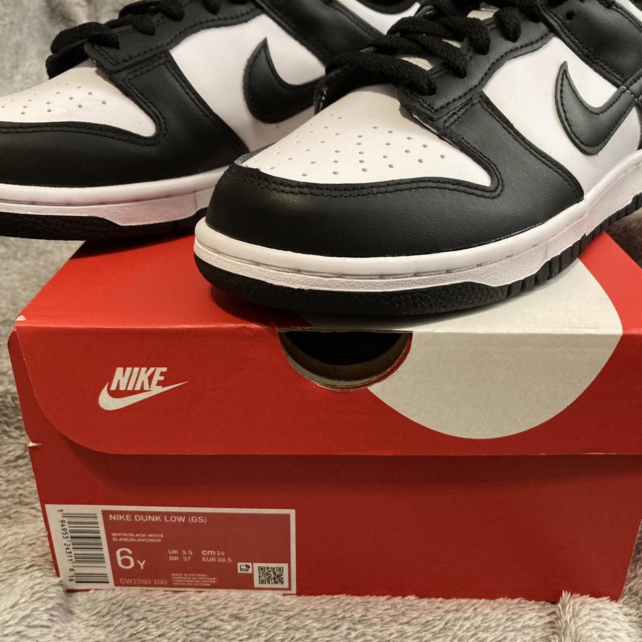 Panda nike dunks low Black and white panda dunks... - Depop