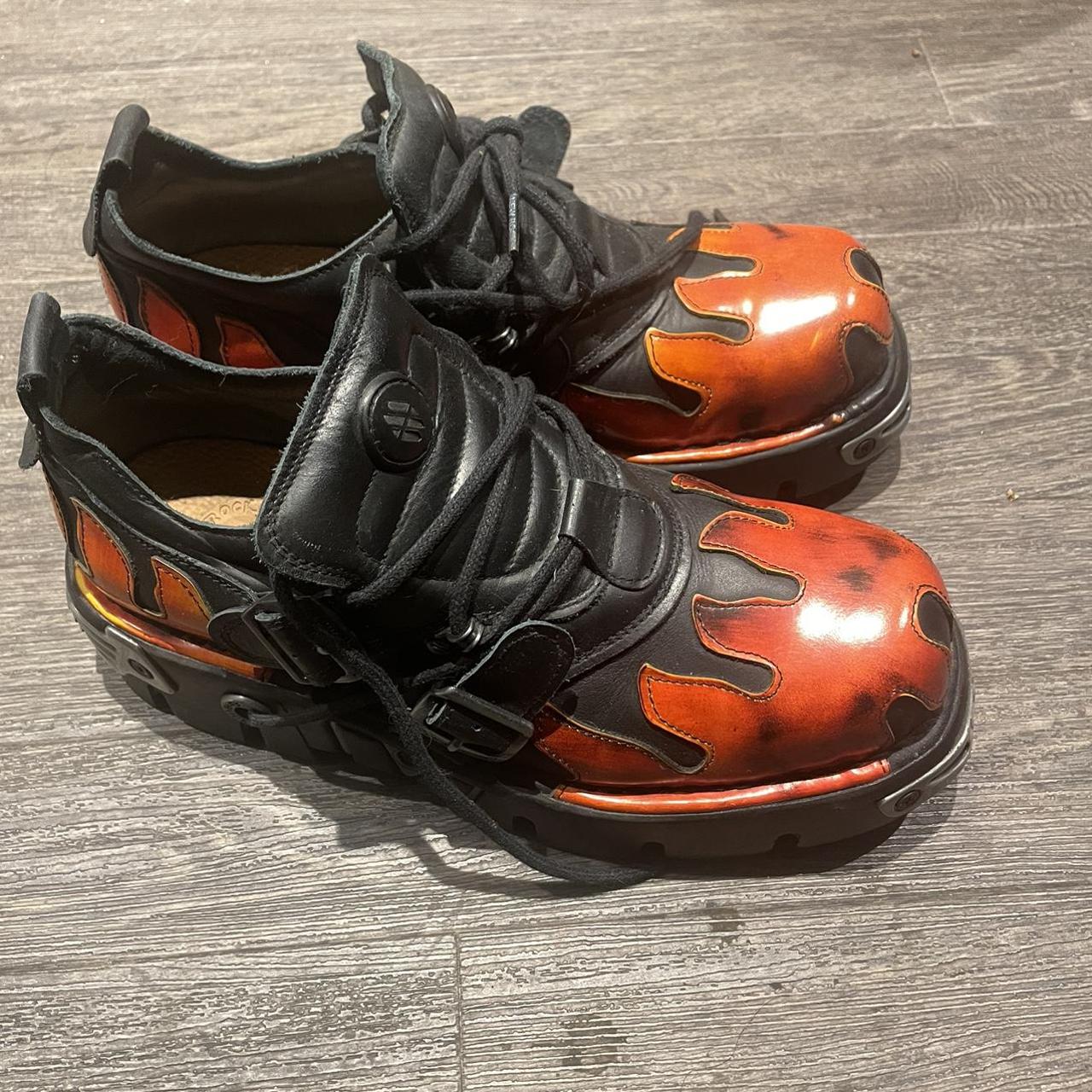 new rock red flame never wear it out perfect... - Depop