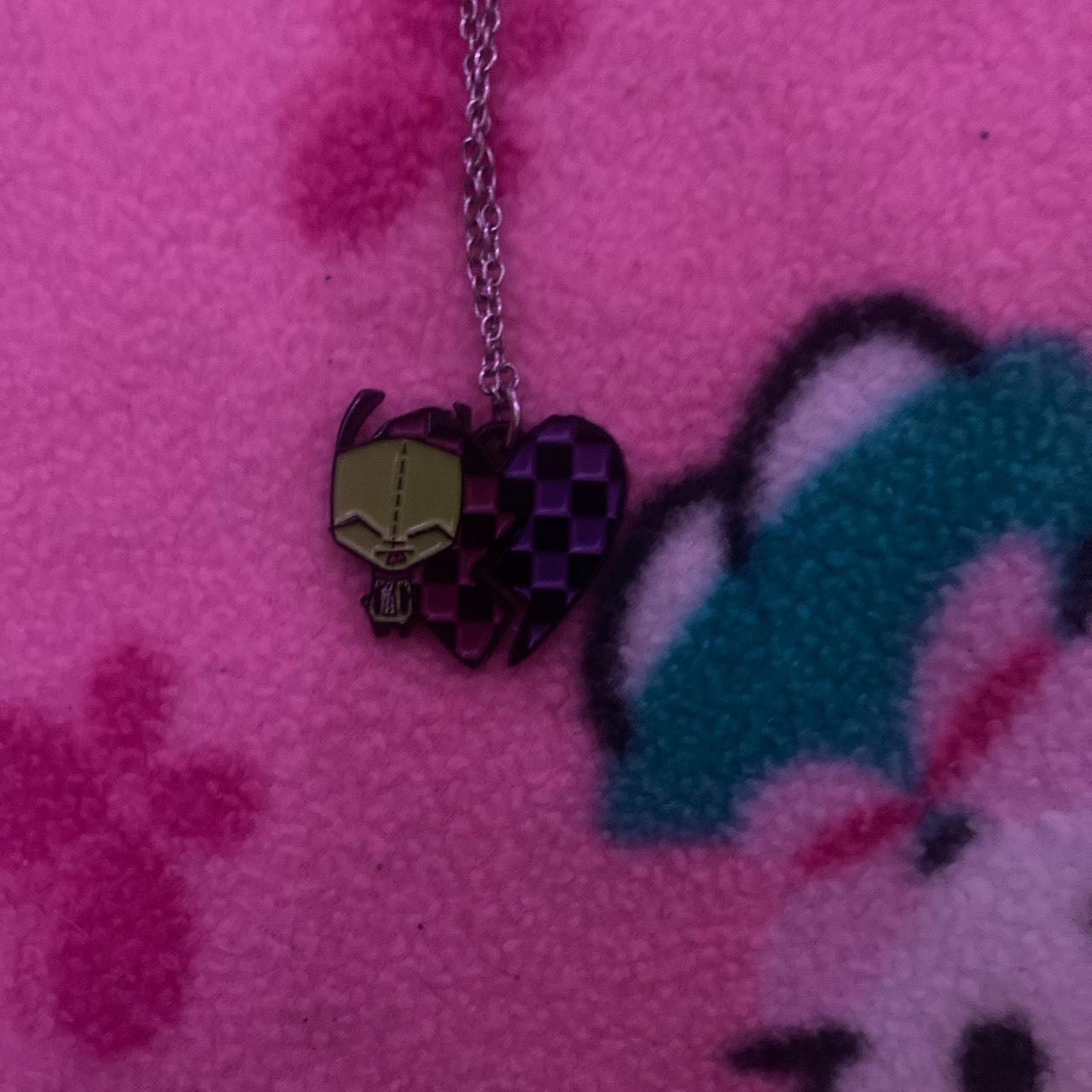 Invader Zim Gir Necklace 💚💜 Perfect condition, no... - Depop