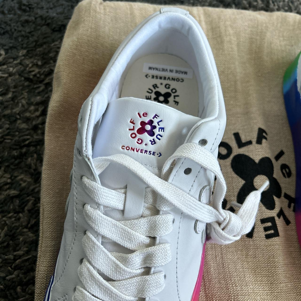 Golf Le Fleur x Converse One Star Rainbow Leather... - Depop