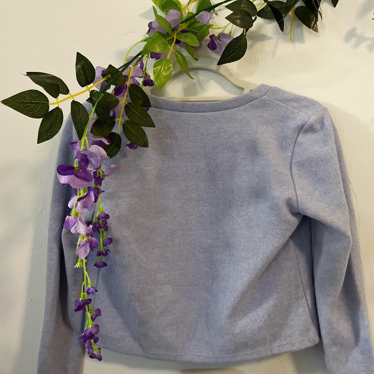 Zara Periwinkle Sweater Cardigan. Can be worn closed... - Depop