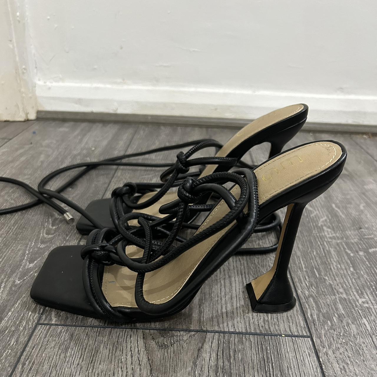 Ego Fiat lace up square toe heels in black - Like... - Depop