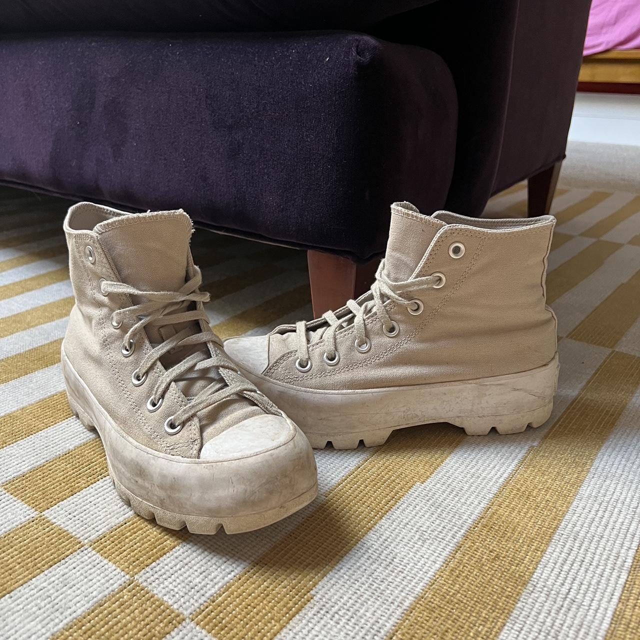 Converse tan platform Perfect summer... - Depop