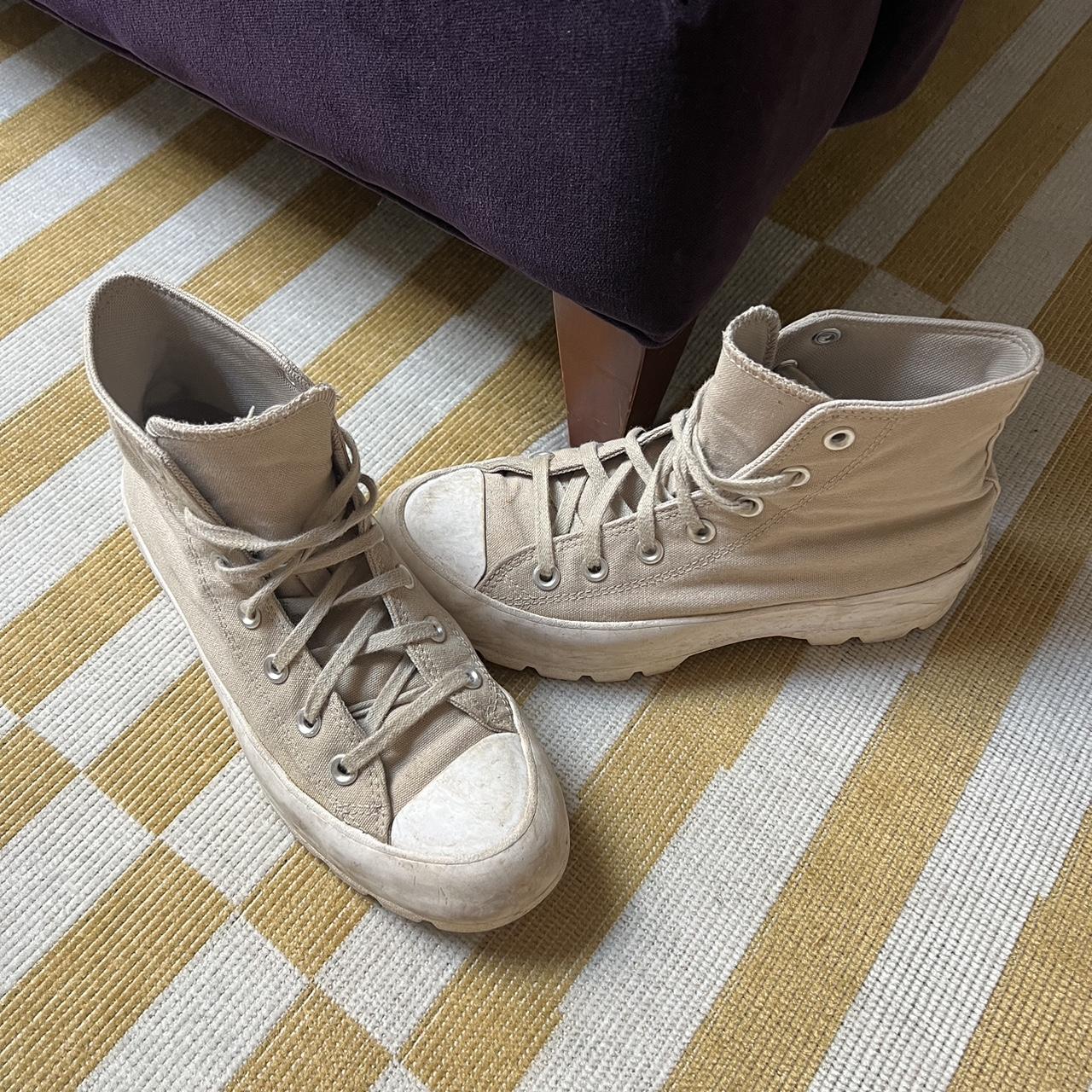 Converse tan platform Perfect summer... - Depop