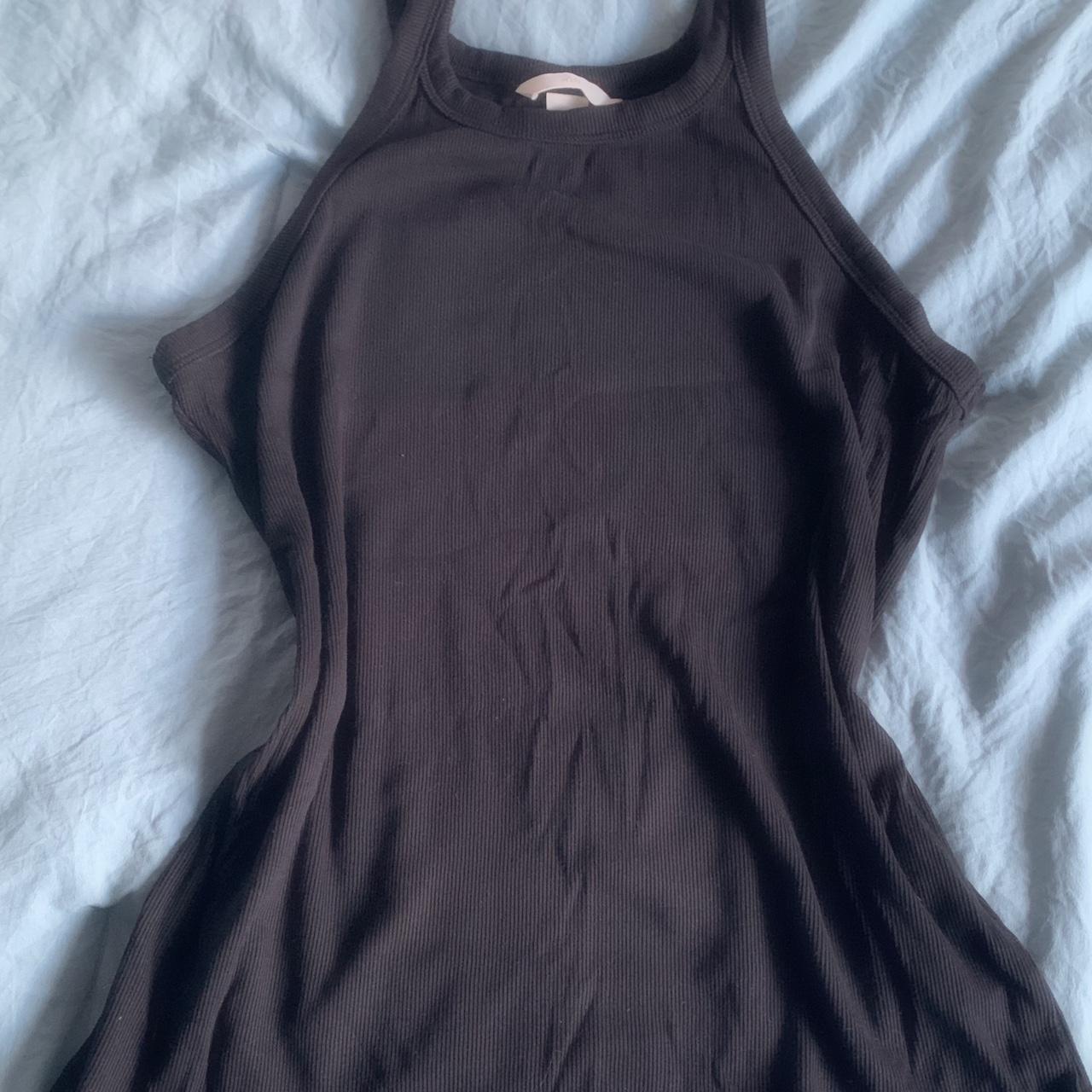 ⊹ cute basic black top pretty stretchy! only... - Depop