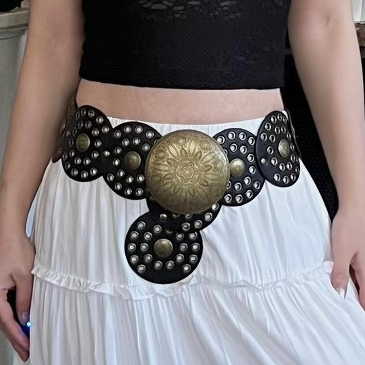 ⚫️Black Western Round Concho Disk Belt⚫️ Brand new... - Depop