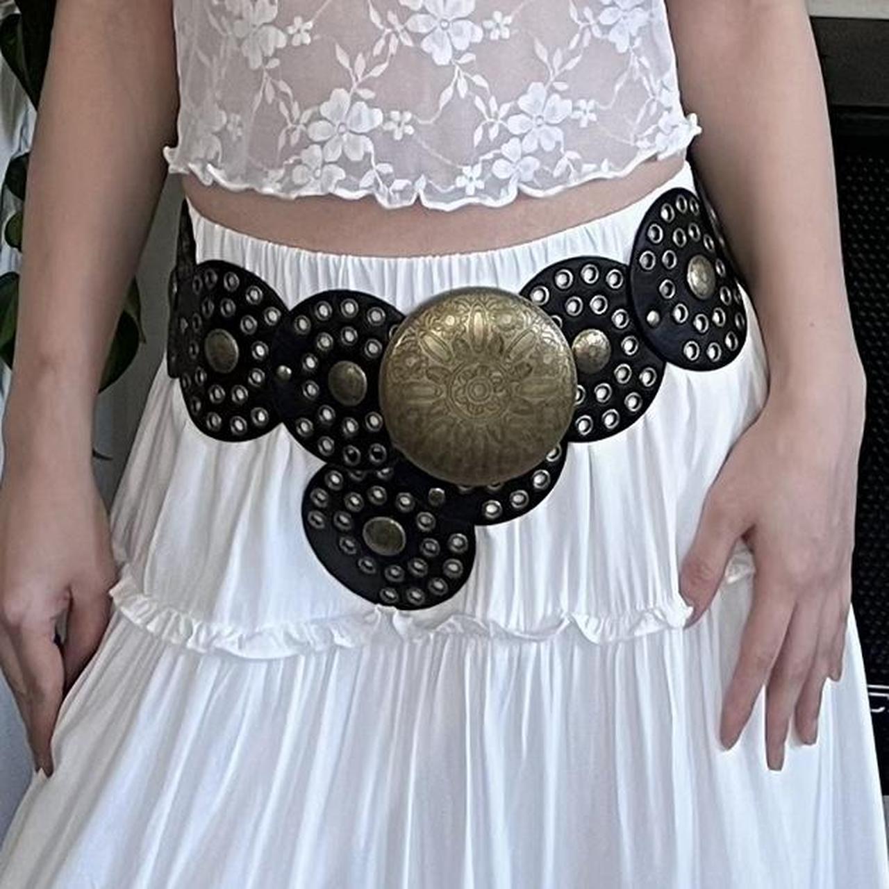 ⚫️Black Western Round Concho Disk Belt⚫️ Brand new... - Depop