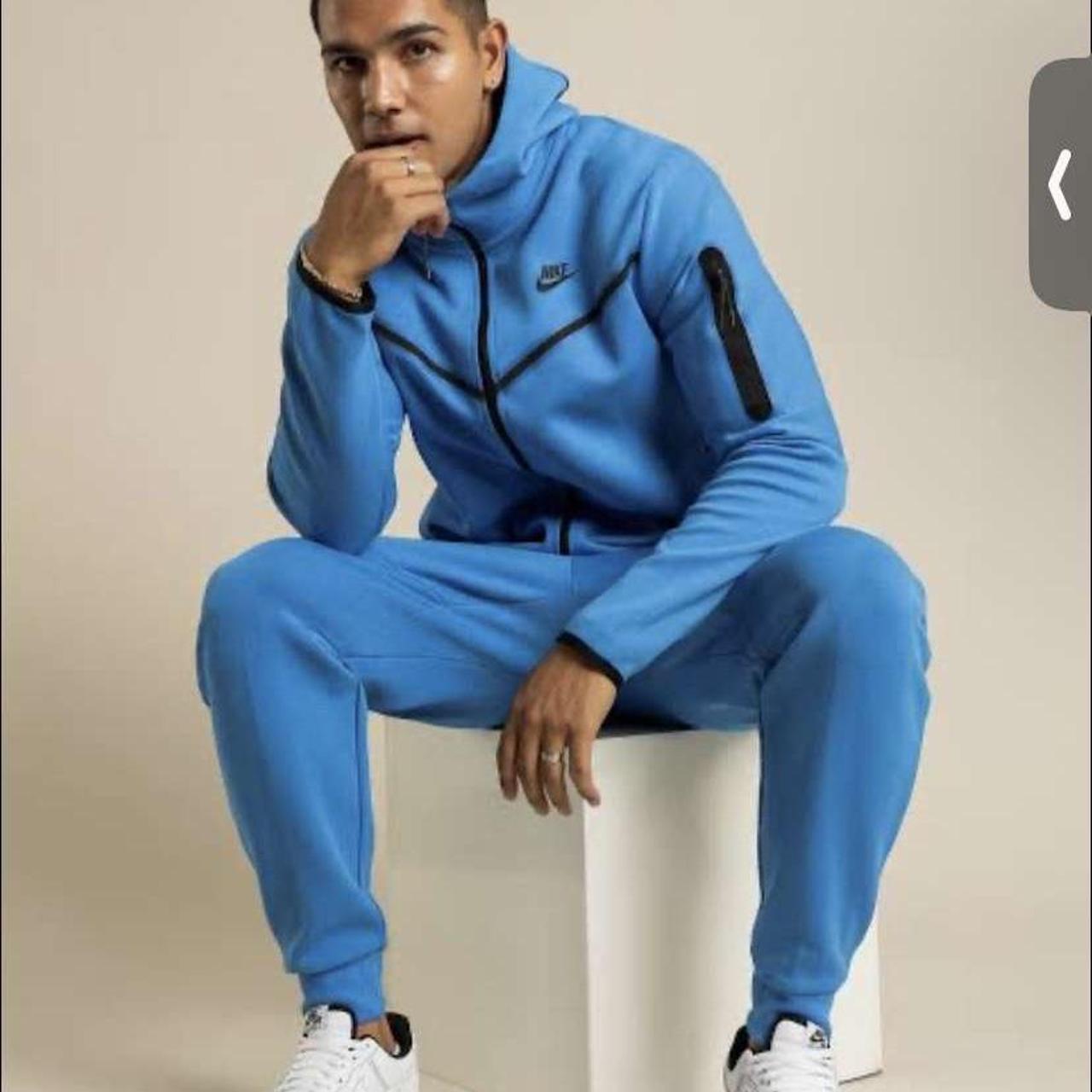 Blue Nike tech fleece set. Size medium.... - Depop