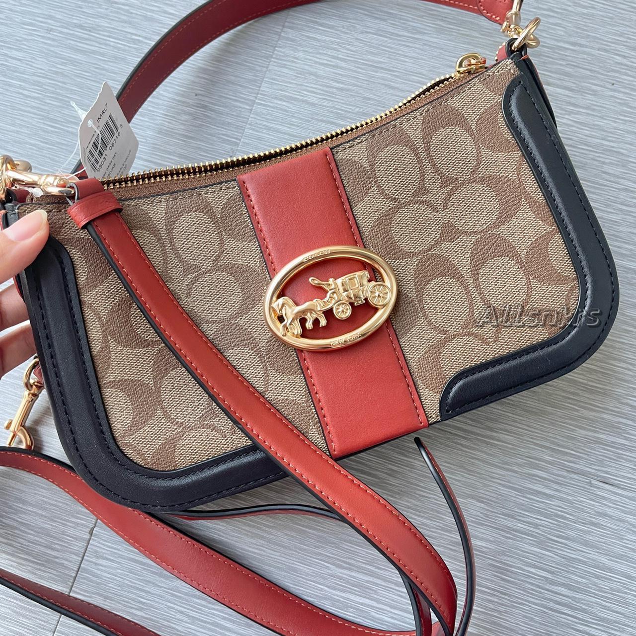 Coach Georgie Baguette Colorblock Signature... - Depop
