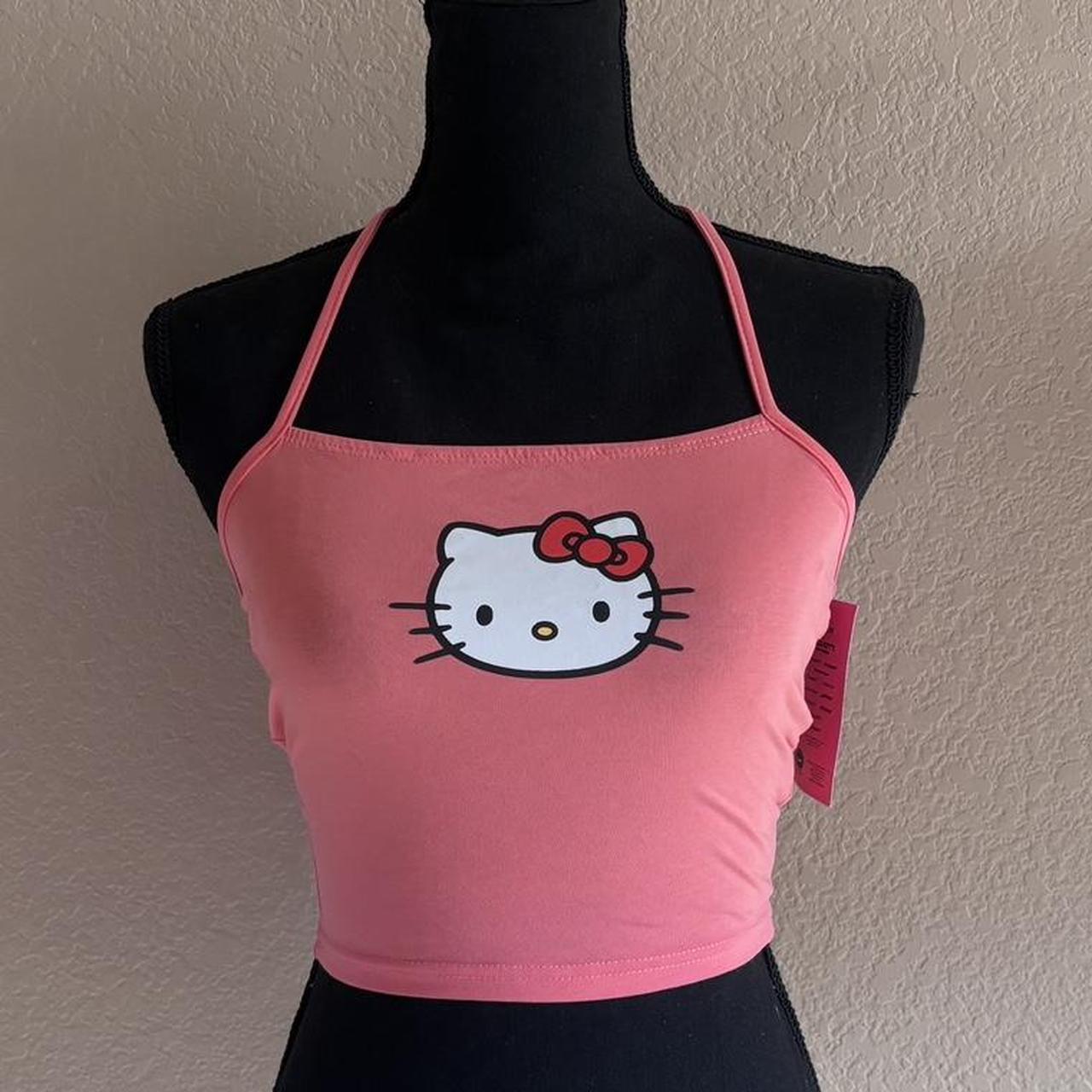 Pink coral Hello Kitty halter top brand new with... | Depop