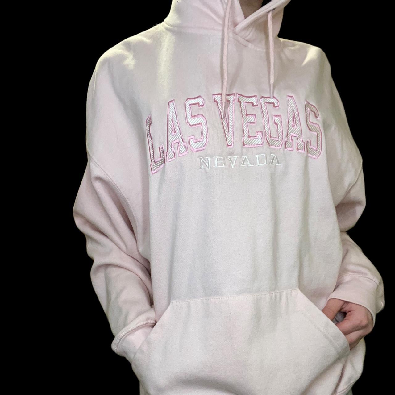 VINTAGE PINK LAS VEGAS NEVADA PINK HOODIE!! perfect... - Depop