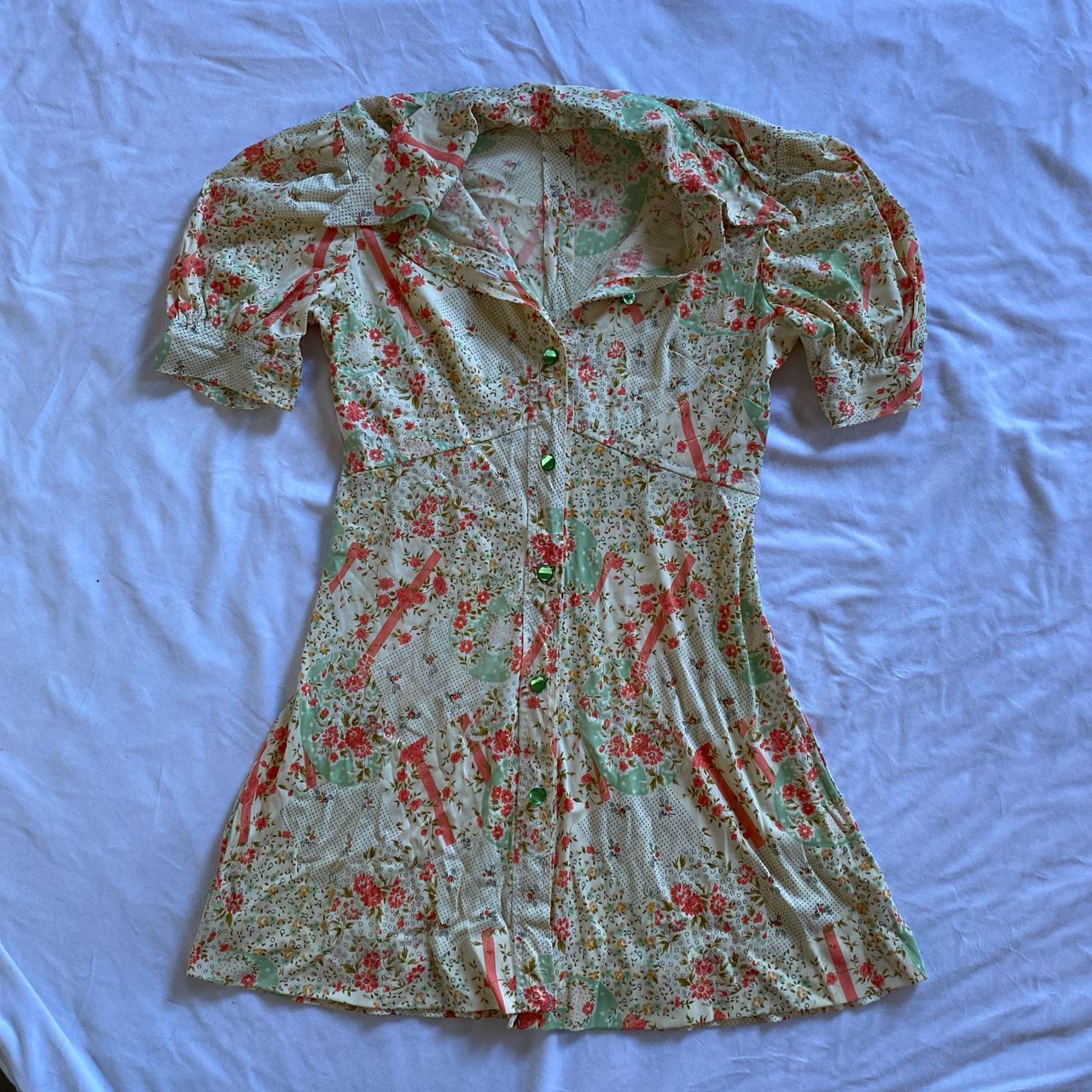 Beautiful handmade button up butter yellow dress... | Depop