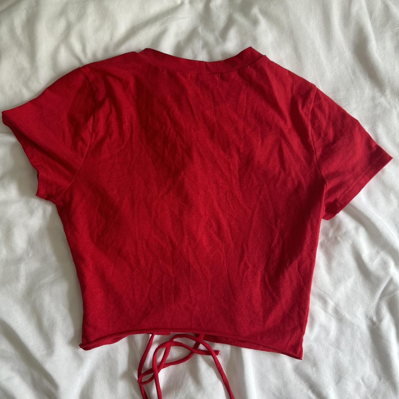 Fashion Nova Women's Red Crop-top | Depop