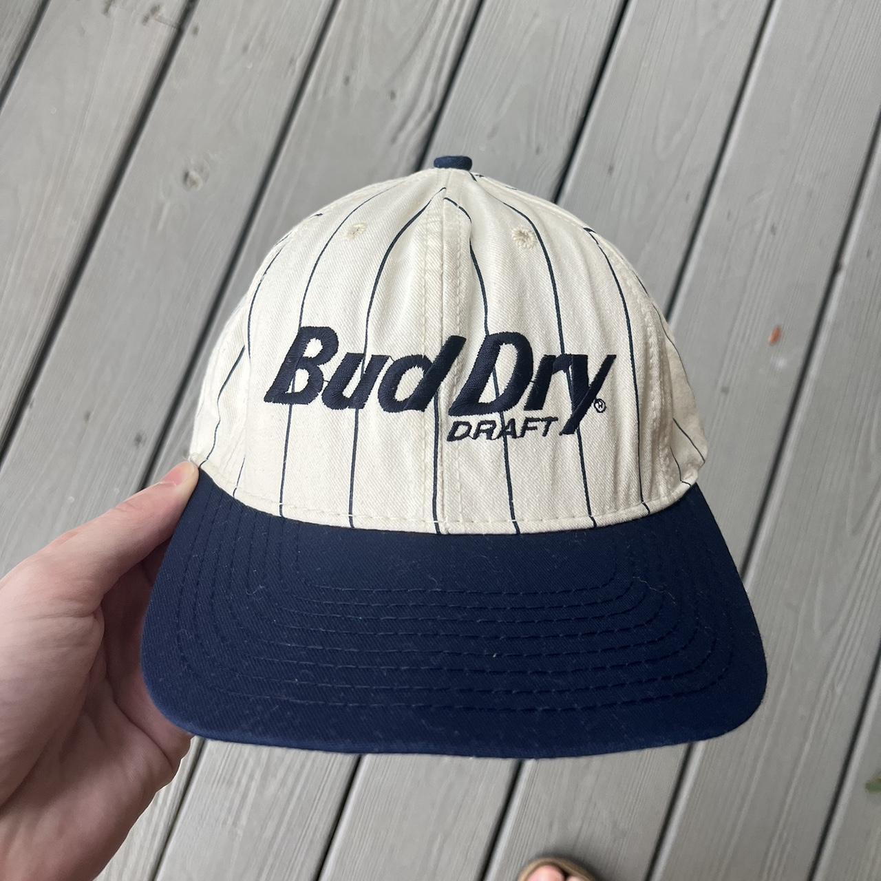 Vintage 1992 bud dry draft beer snapback hat Made... | Depop
