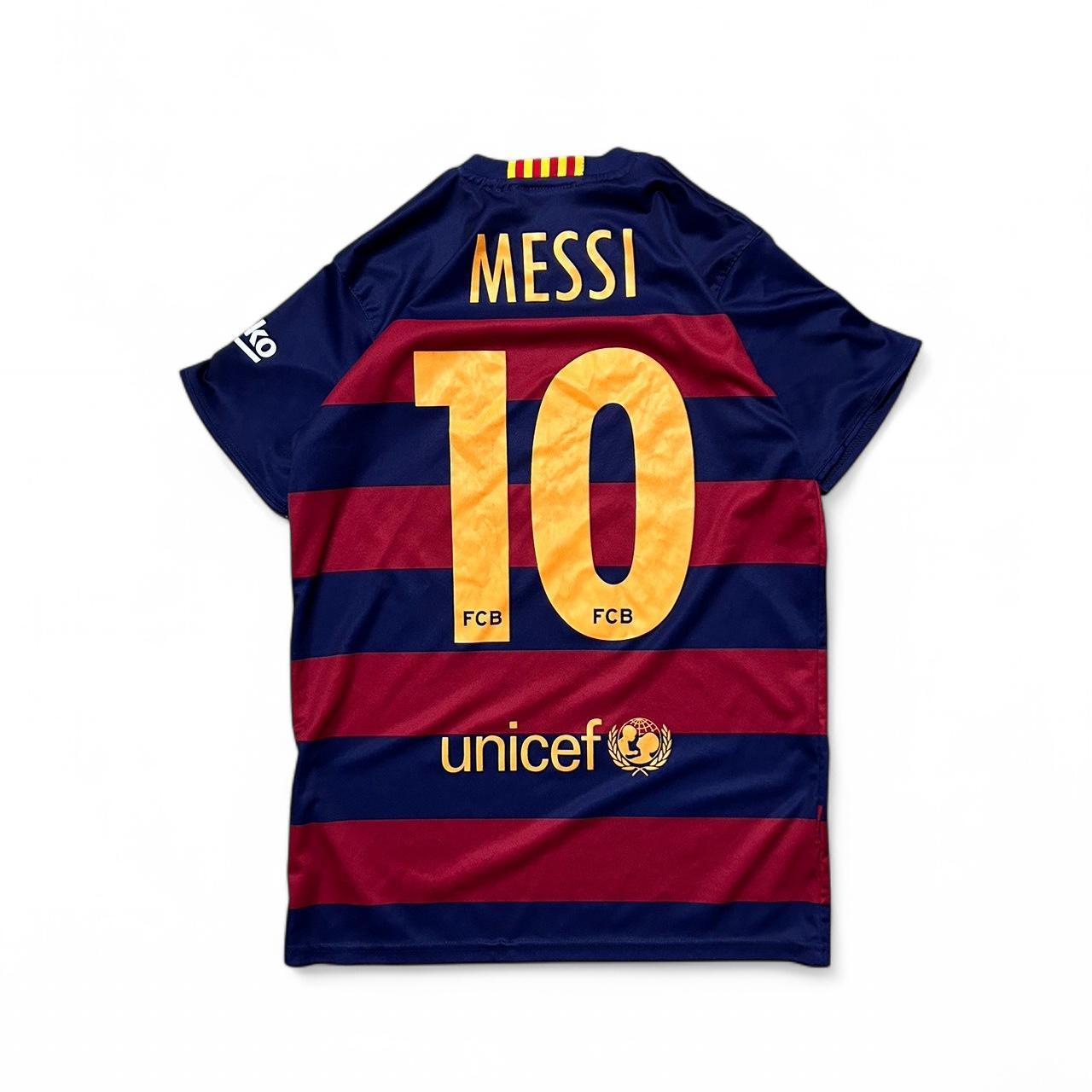 Navy Blue And Red Barcelona Lionel Messi Futbol... | Depop