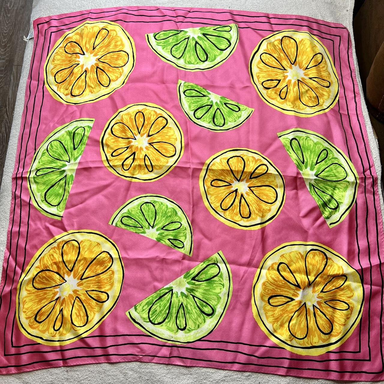 Talbots Women's Pink and Yellow Scarf-wraps | Depop