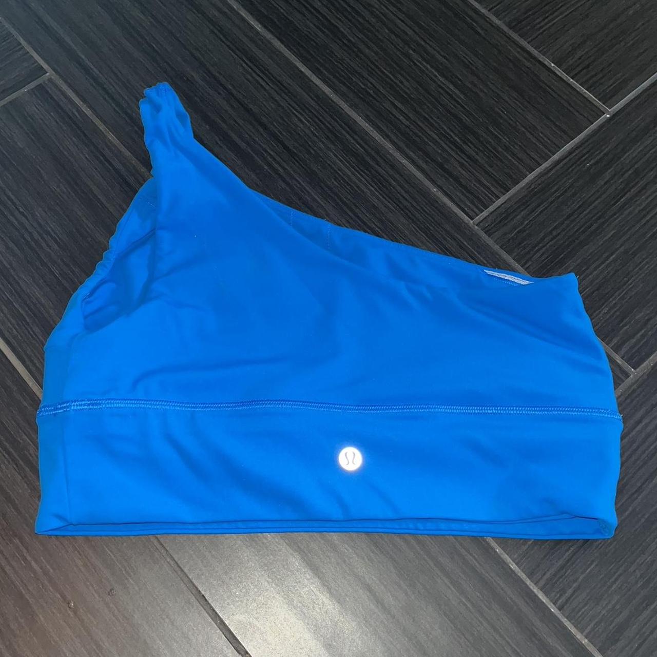 Poolside blue lululemon asymmetrical bra - Depop