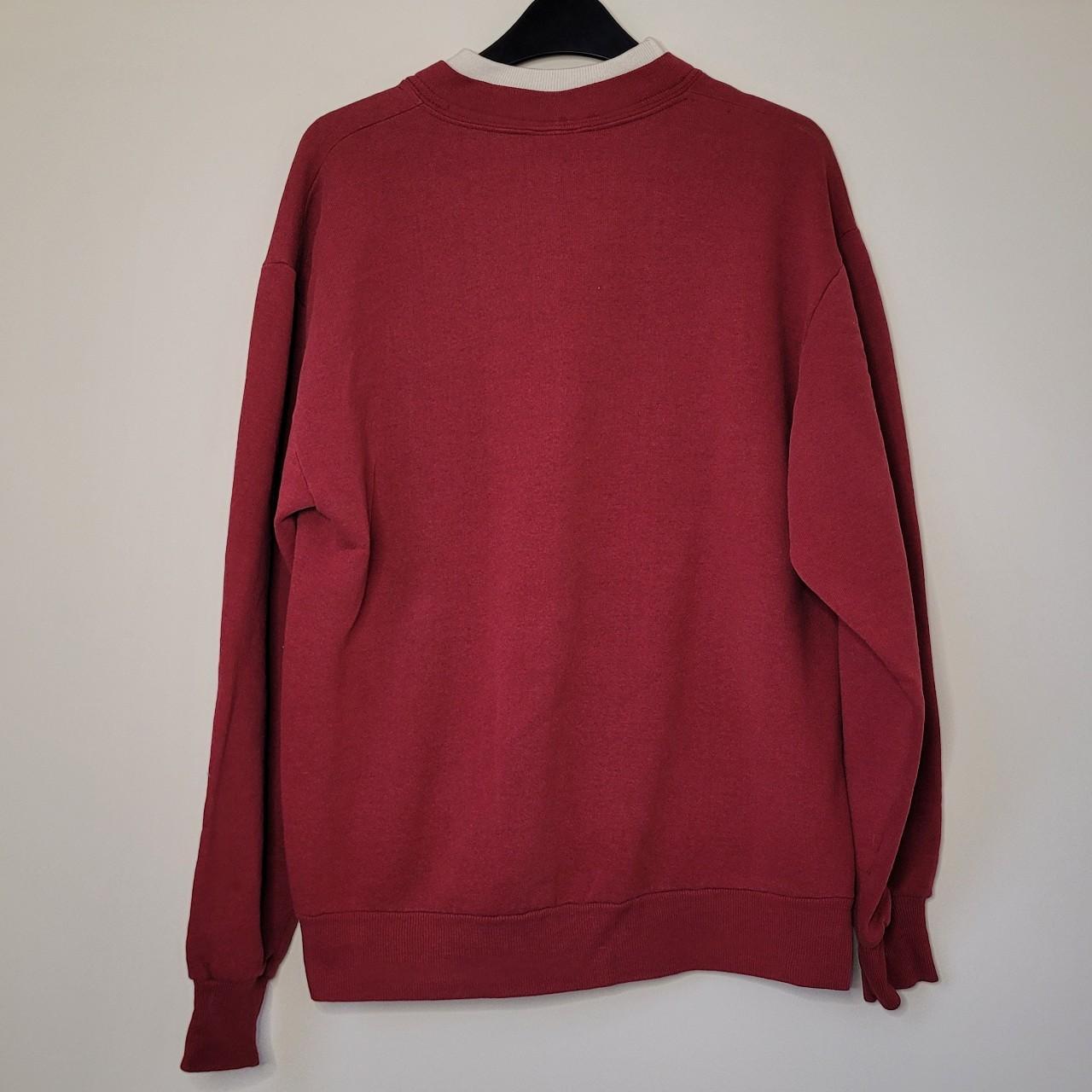 Morning Sun Women's Red and Burgundy Sweatshirt | Depop